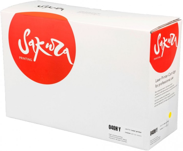 Картридж SAKURA CRG040HY для Canon i-SENSYS LBP-710, 712, желтый, 10000 к. по цене 1 848 руб. в ...